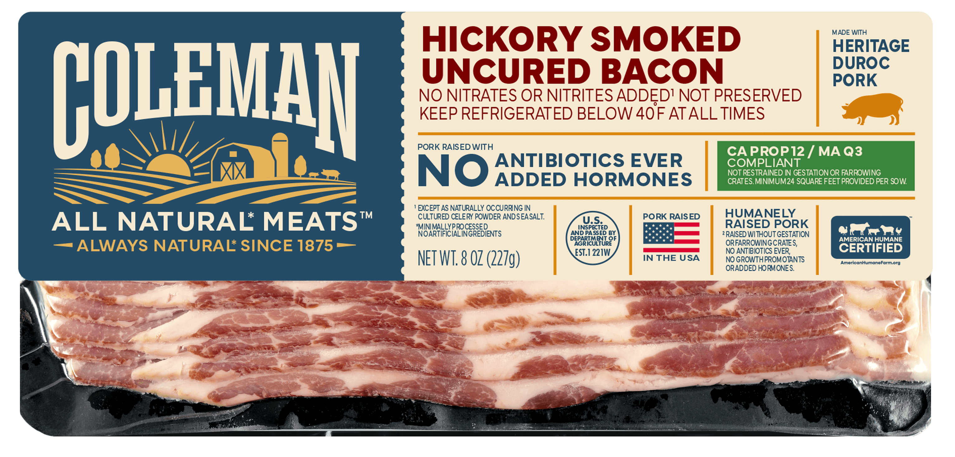All-Natural Hickory Smoked Bacon • Coleman Natural