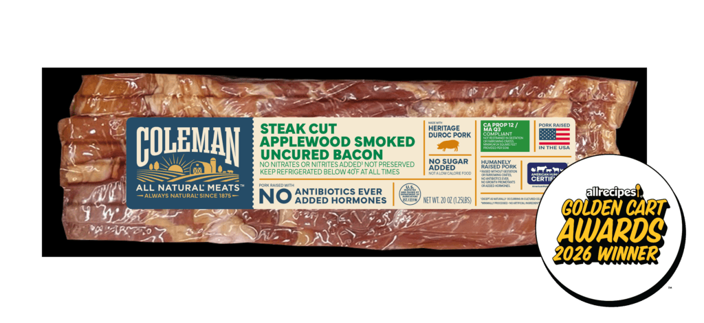 Steak Cut Applewood Smoked Uncured Bacon • Coleman All Natural Meats