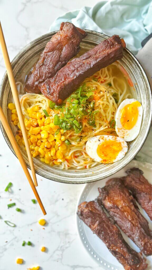 Braised Pork Ribs (Chashu Style) in Miso Ramen • Coleman All Natural Meats